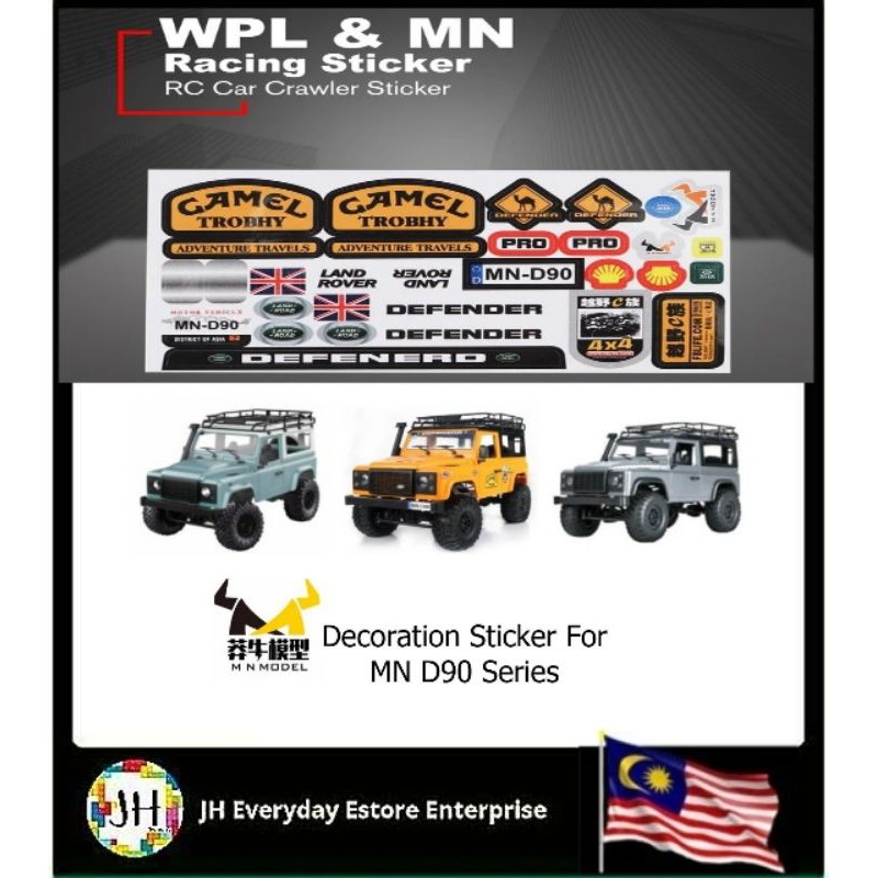 🇲🇾ReadyStock STICKER MN Model RC Crawler Sticker D90 D99S D99 Sticker ...