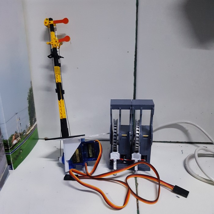 Semaphore mechanical signal servo set HO 1 87 mang irin scale | Shopee ...