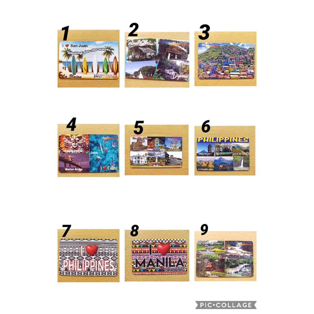 La Union, Baguio, Cebu, Manila Philippine Rubber Magnet Souvenir Design ...