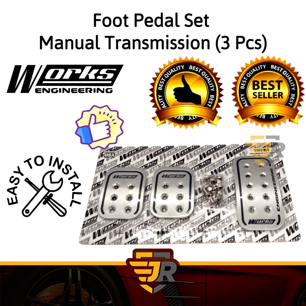 Works Engineering Aluminium Foot Pedal Set Pedal Kits For Automatic ...