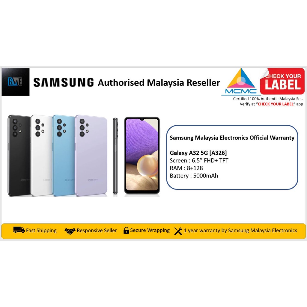 (Original Samsung Malaysia Set) Galaxy A32 5G [A326] | Shopee Malaysia