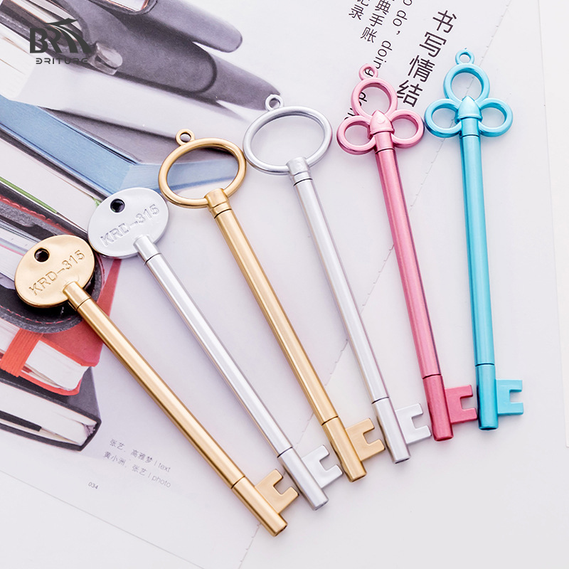 Key Shape Gel Pen Vintage Time Signature Black Fountain School Supplies ...