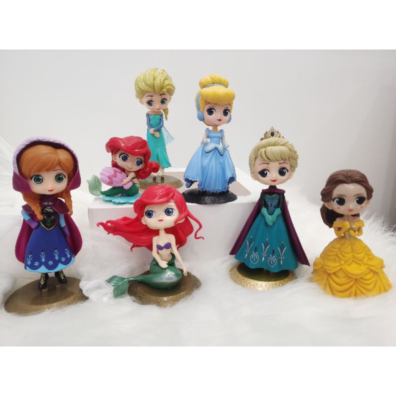 Princess figurine frozen elsa Anna mermaid cinderella Bella / cake ...
