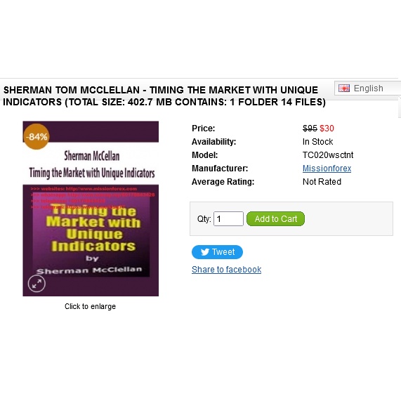 Sherman Tom McClellan - Timing The Market With Unique Indicators (Total ...