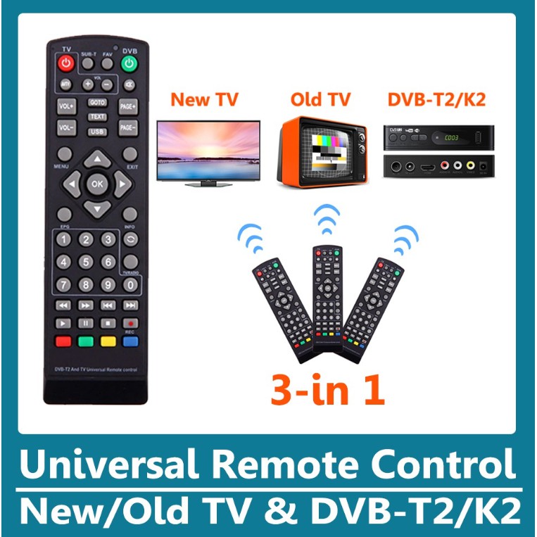TV Remote Control for DVB T2 / TV Receiver Remote Control MyTV Remote ...