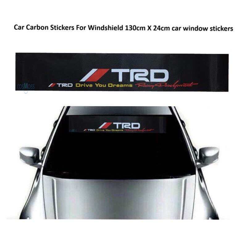 (CARBON) TRD Logo CARBON Front Windscreen Windshield Window Sticker ...