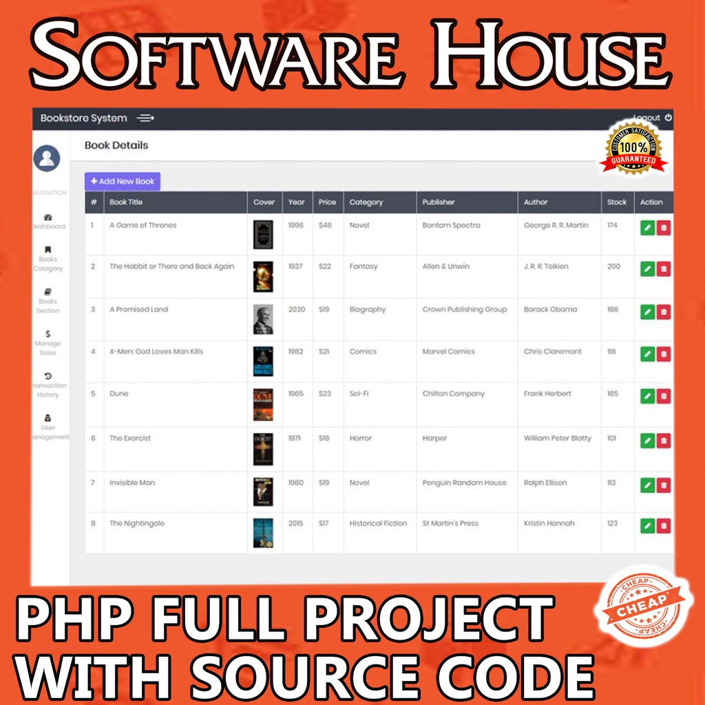 Bookstore System Full PHP Project with Source Code | Shopee Malaysia