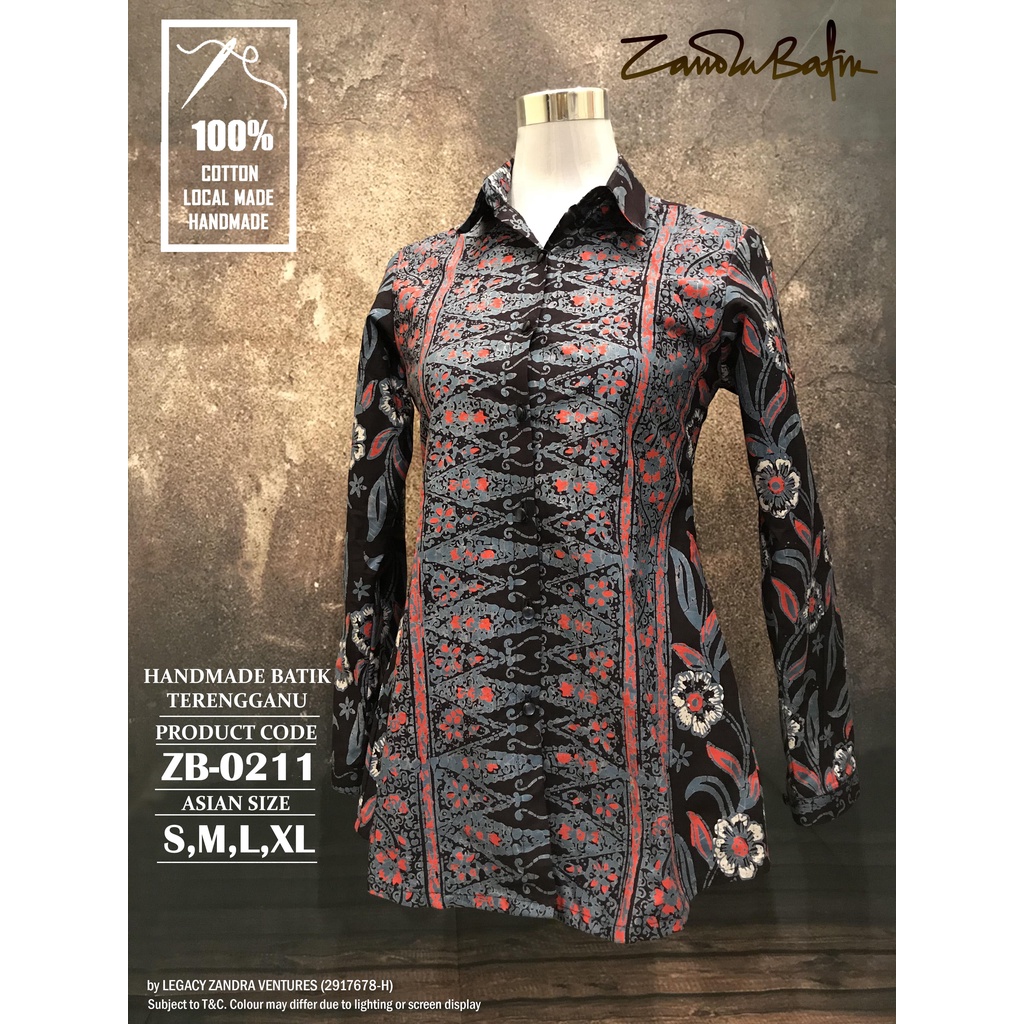 100% Cotton Women Shirt / Baju Batik / Kemeja Batik Perempuan, Handmade ...