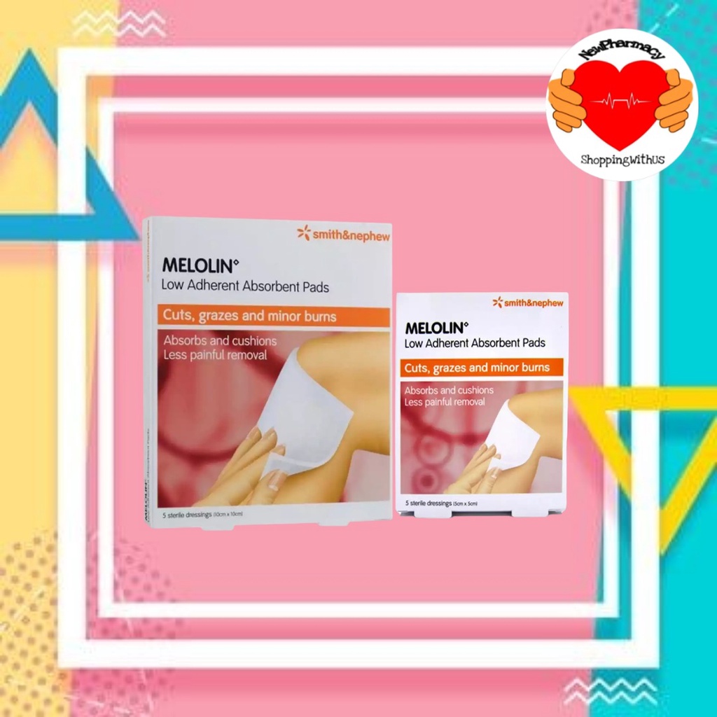 Smith&Nephew Melolin 5'sterile dressing 5cm x 5cm / 10cm x 10cm (Exp-07/2026) | Shopee Malaysia