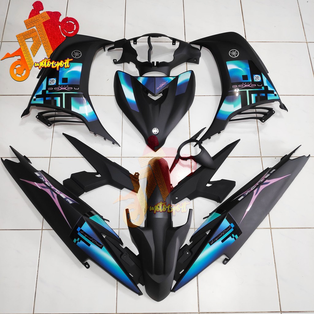 Yamaha Lc 135 Cover Set Matt Black Metallic Black Doxou Rapido OEM 2020 ...