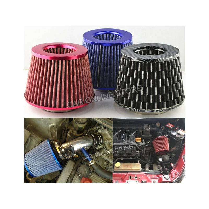 New Universal Air Filters Car Performance High Flow Cold Intake Filter ...