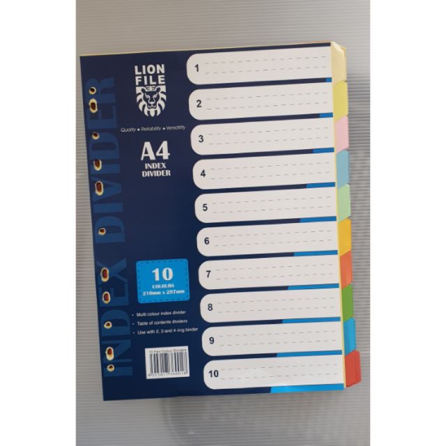 Lion Index devider 10parts/ 5parts (5sets/pkt) | Shopee Malaysia