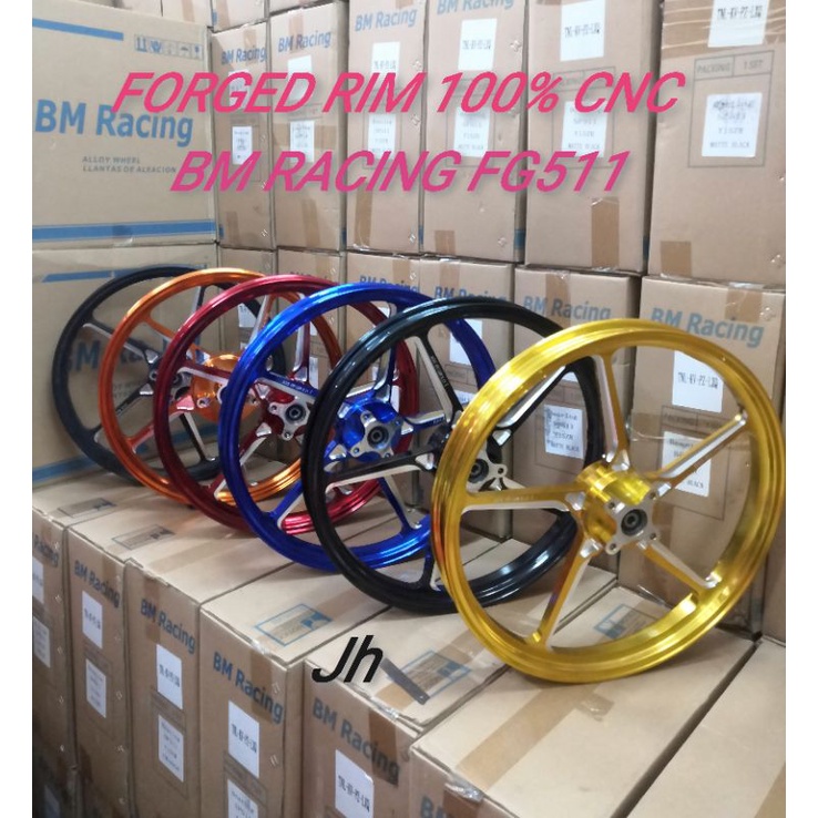 BM RACING FG505 FG511 CNC SPORT RIM WITH BEARING BUSH ENKEI CUTTING LC135 Y15ZR Y125ZR/LC135 5S ...