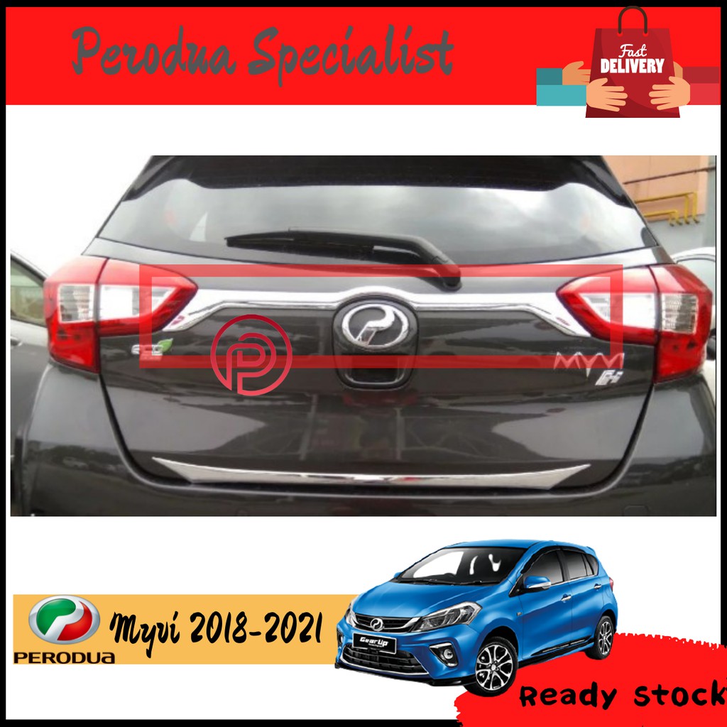 Perodua Myvi G3 G3 FL 2018 - 2024 Rear Bonet Chrome/Rear Bonet Garnish ...