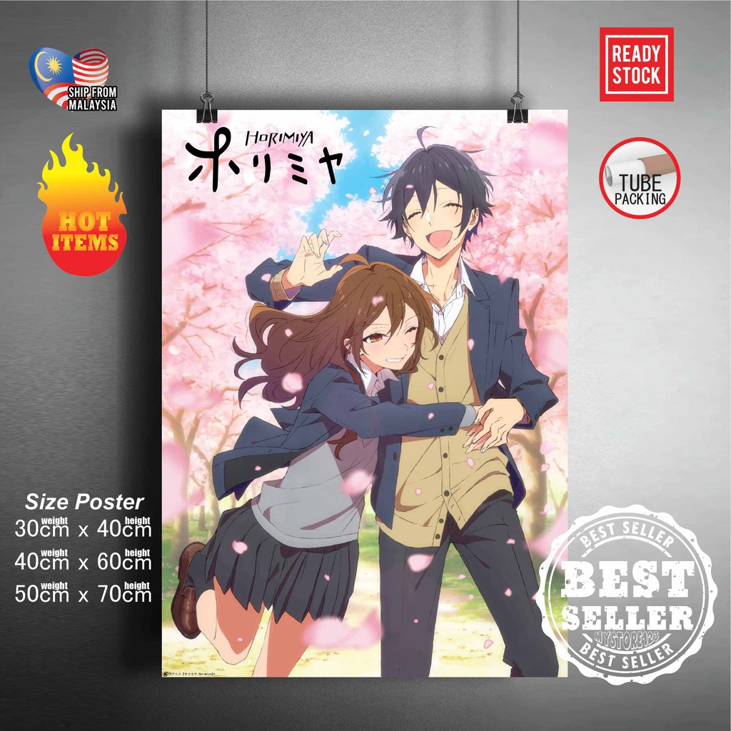 (READY STOCK)Horimiya Miyamura & Hori poster | ART POSTER WALL DECO ...