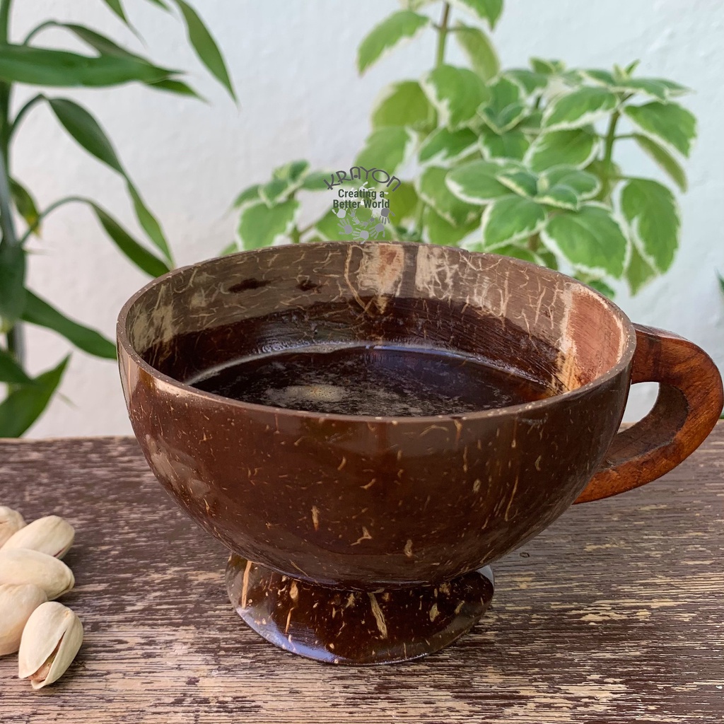 Traditional Handmade Coconut Cup Coffee Cup Natural Eco Friendly Zero ...