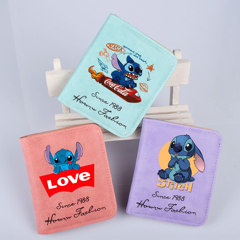 Cartoon Stitch Wallet for Women Coin Purse Cute Wallet Short Wallet ...