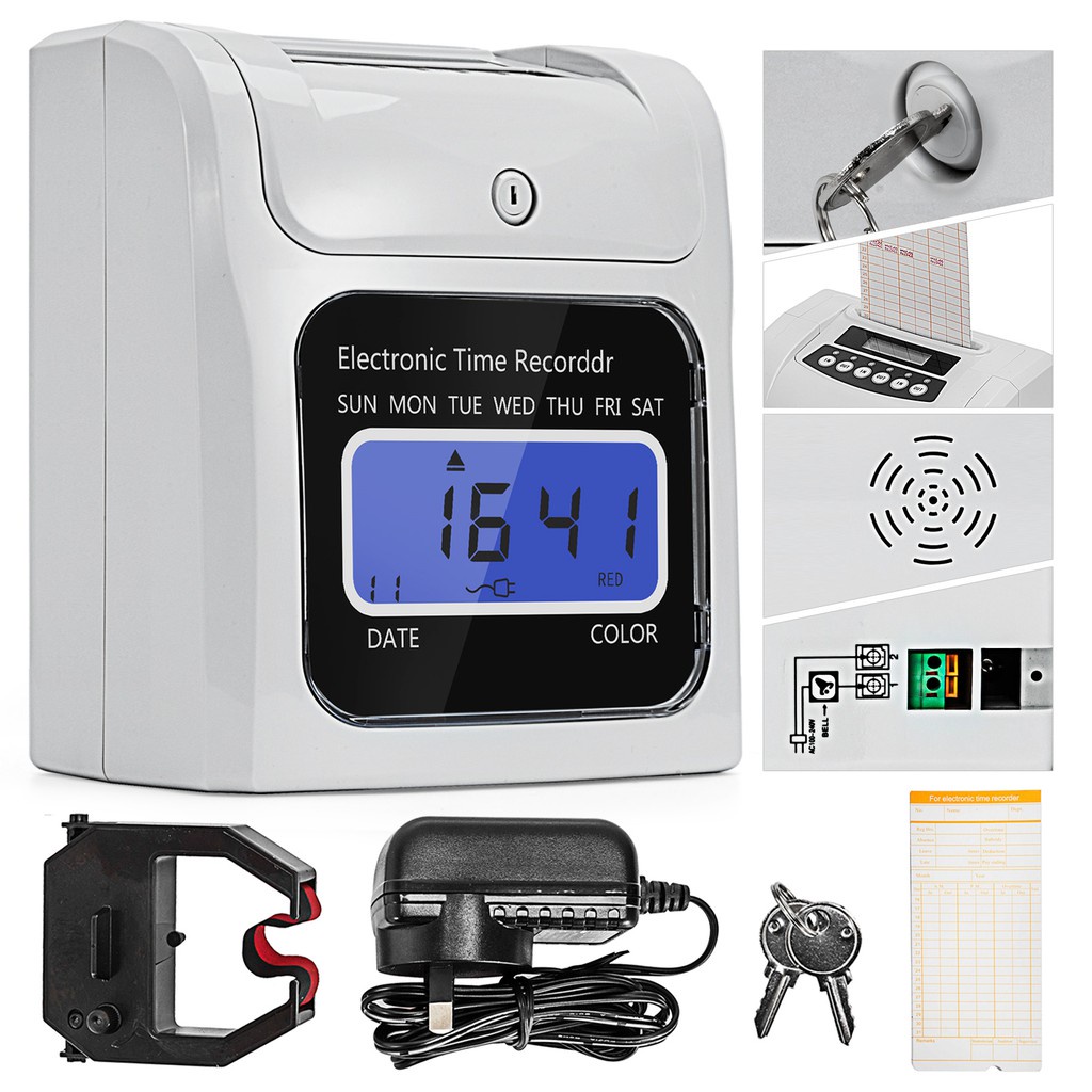 DIGITAL TIME RECORDER PUNCH CARD MACHINE | Shopee Malaysia