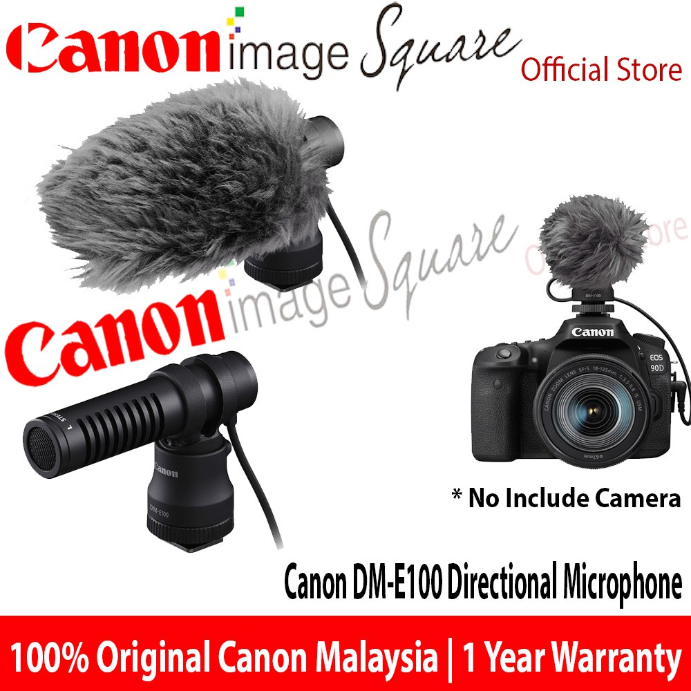 Canon DM-E100 Directional Microphone with windscreen | Shopee Malaysia