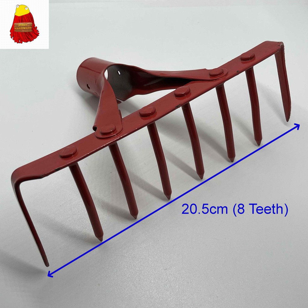 Metal & Plastic Rake for Garden Outdoor Lawn Cakar Sampah Gerak ...