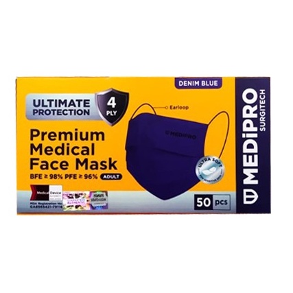 MEDIPRO 3PLY & 4PLY SURGITECH Premium Ultra Soft Medical Face Mask ...