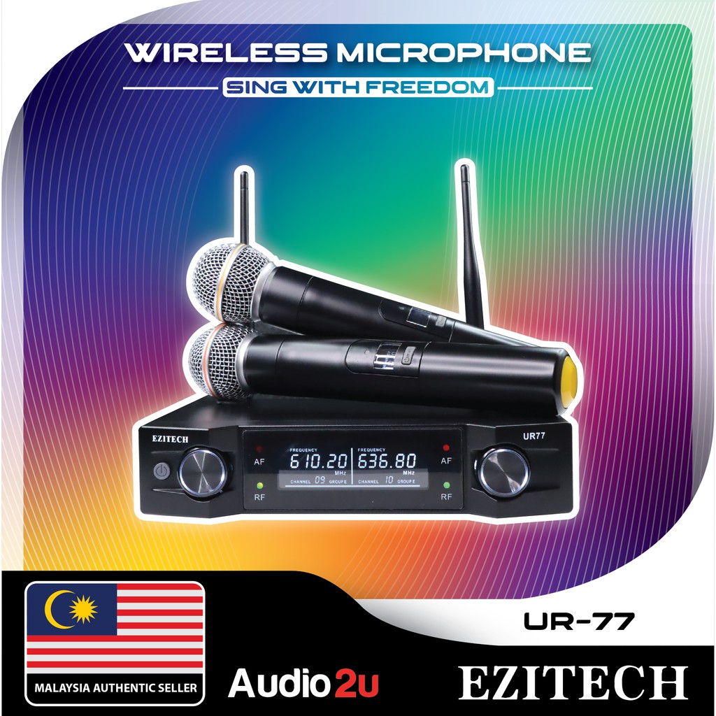Ezitech UR-77 Wireless Microphone | Shopee Malaysia