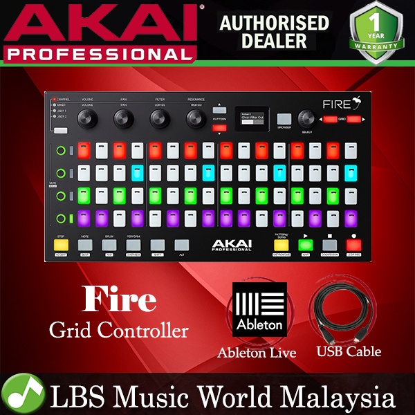 Akai Professional Fire Grid Midi Controller for FL Studio USB Powered ...