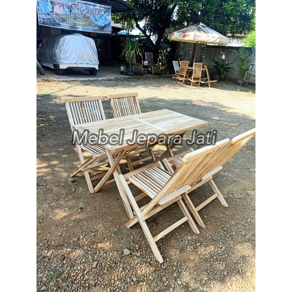 Raw FOLDING LEGS TABLE CHAIR SET | Shopee Malaysia