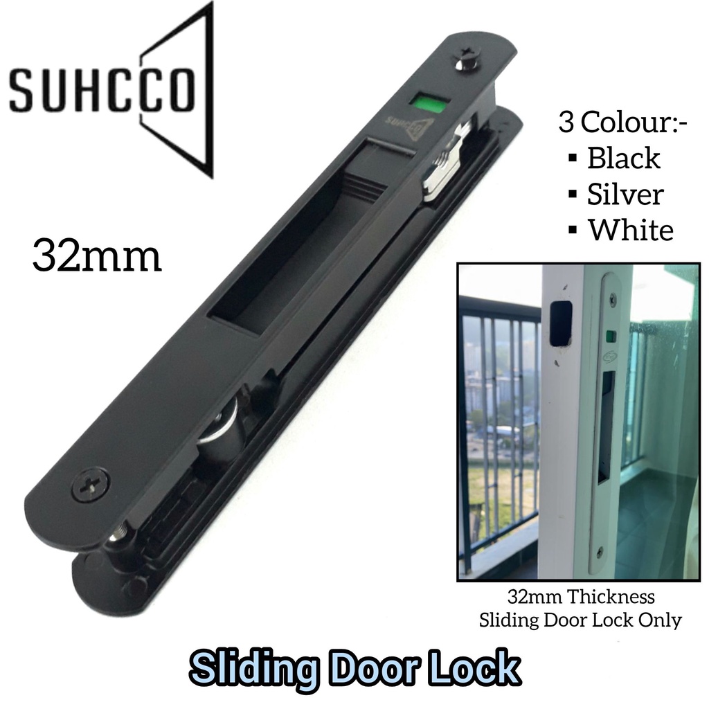 St Guchi / Suhcco Sliding Lock With Key 32mm Thickness Aluminum Sliding ...