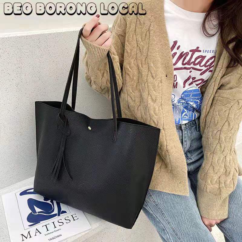 Woman Handbag Bucket Shoulder Tote Sling Bag Beg Besar Sandang Tangan ...