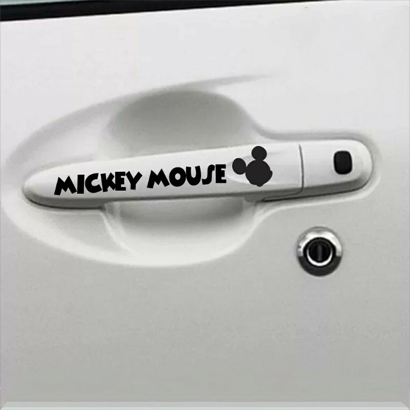 Cutting sticker Car mickey mouse sticker handle Car Cute Car sticker ...