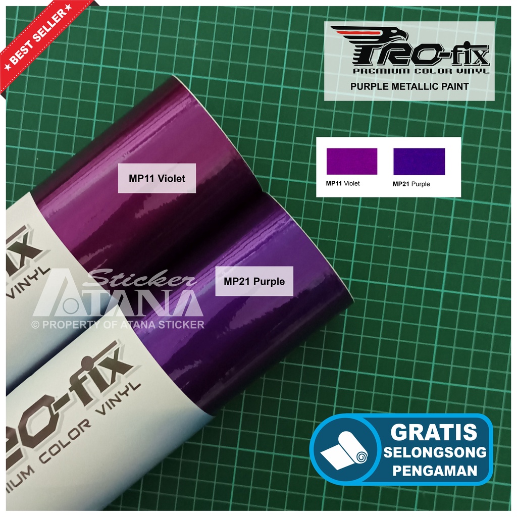 UNGU Purple Scotlet Metallic Candy Profix Shiny Pearl Sticker Anti ...