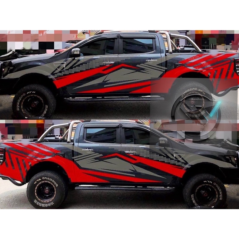 (Ready Stock)S295# Ford Ranger 4x4 Off Road Car Body Vinyl Decal ...