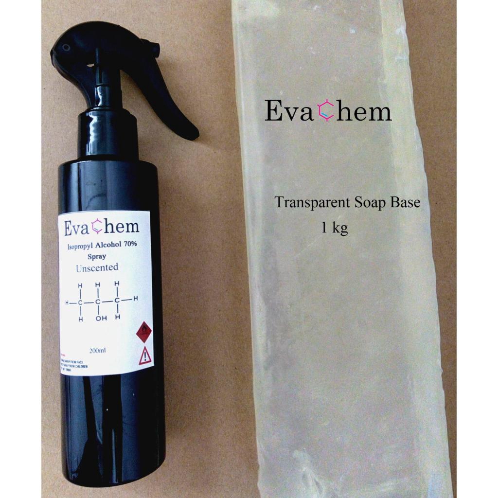 Transparent Soap Base 1 kg + Isopropyl Alcohol 70%/ Rubbing Alcohol ...
