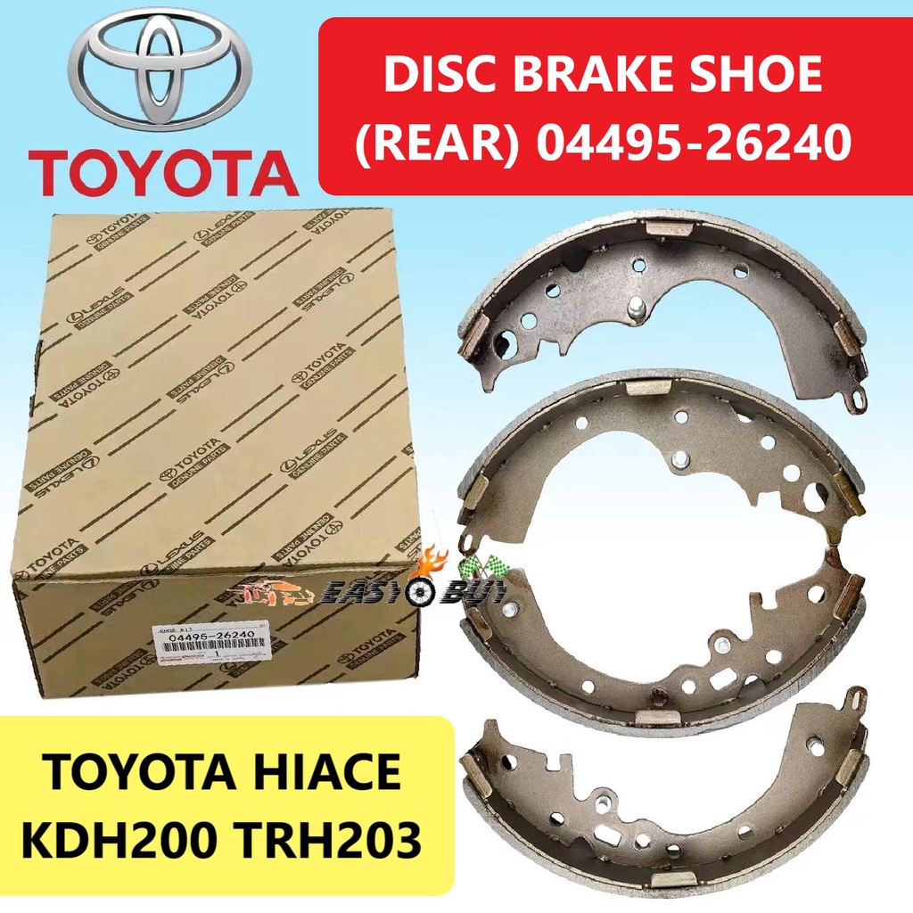100% ORIGINAL TOYOTA HIACE KDH200 / TRH203 DISC BRAKE SHOES REAR / RR ...
