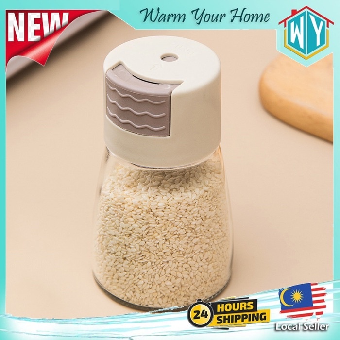Salt Dispenser (180ML) Salt Press Bottle 1 Press 0.5g Spice Sugar ...
