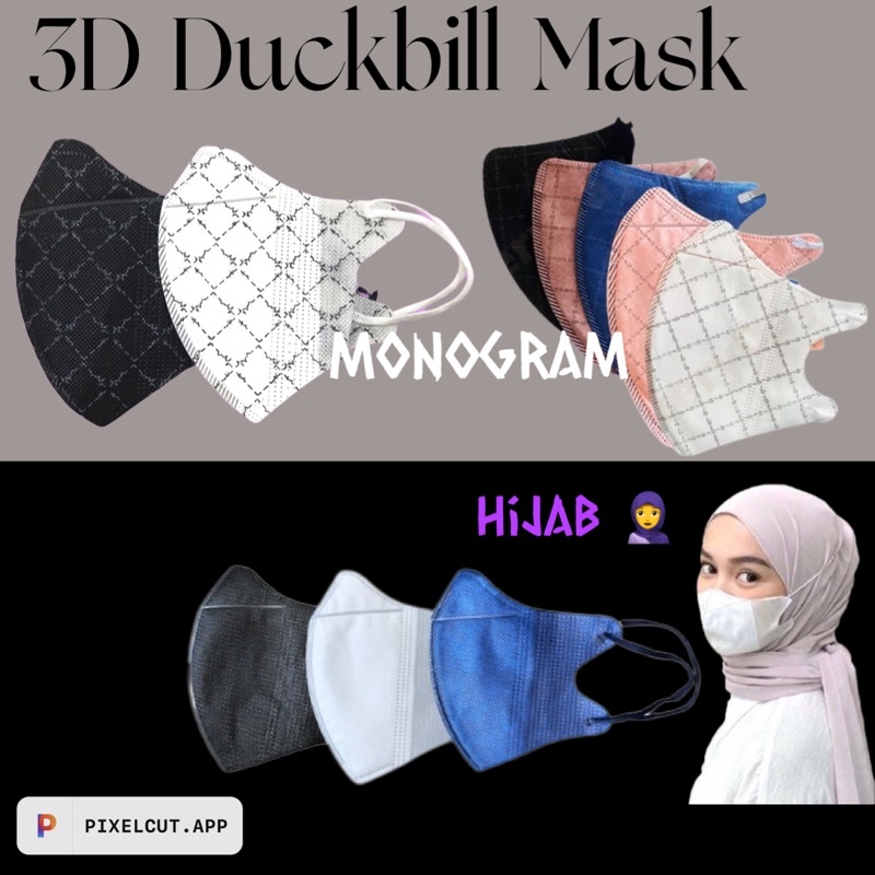 3D FACE MASK DUCKBILL 50pcs Headloop/Earloop 4 PLY READY STOCK | Shopee ...