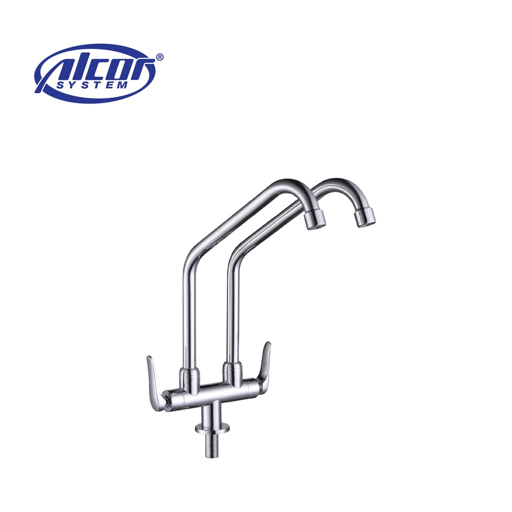 Alcor System Double Pillar Kitchen Water Tap/ Sink Tap (KS TA50.KT2 ...