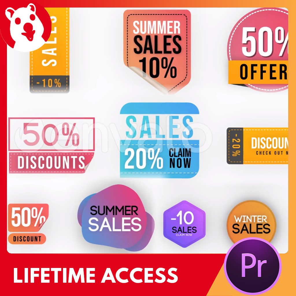 Trendy Sales Badges - MOGRT(Video Templates/Infographics) | Shopee Malaysia