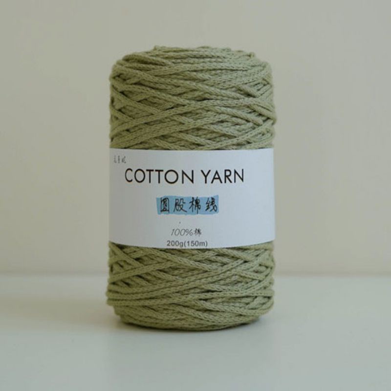3mm pure cotton round yarn ins round cotton yarn weaving line cotton yarn handmade bag crochet ...