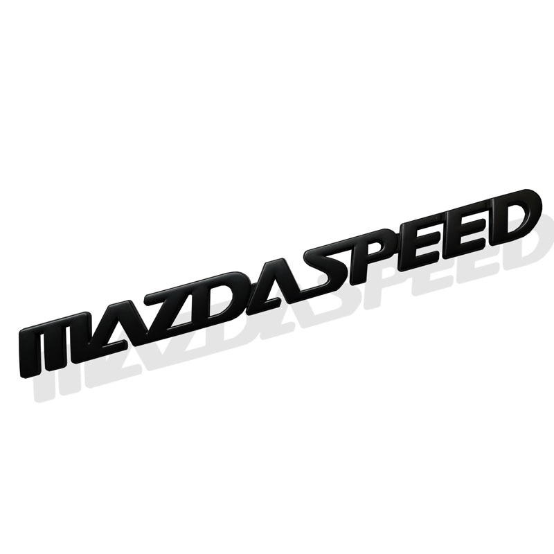 Car Decor 3D Metal MS MazdaSpeed Logo Car Front Grille Emblem Stickers ...