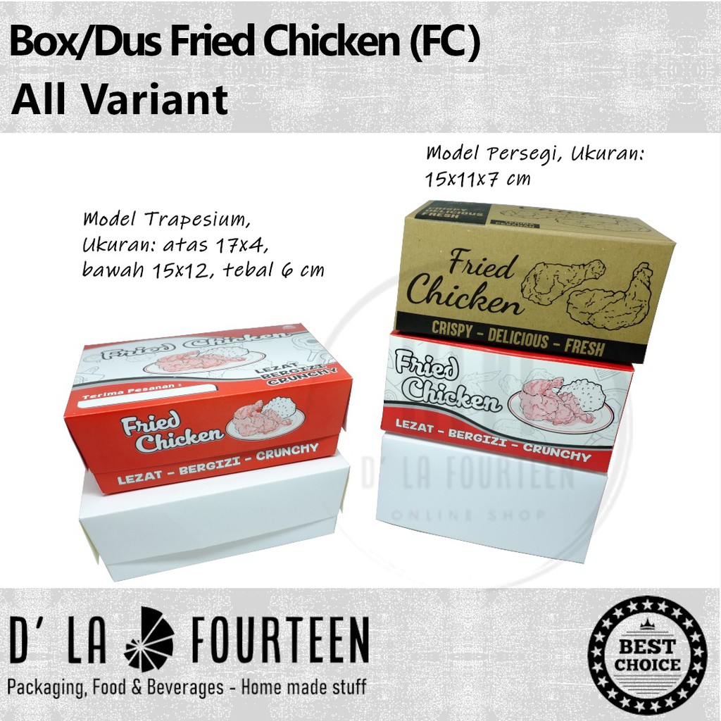 Dus BOX FRIED CHICKEN ALL VARIANTS OF UNITS | Shopee Malaysia