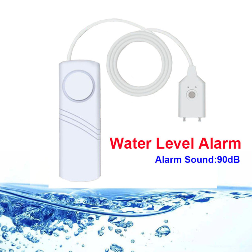 [ready Stock]overflow Alarm Water Leak Alarm 90db Sound 9v Security Alert Domestic Bathtub