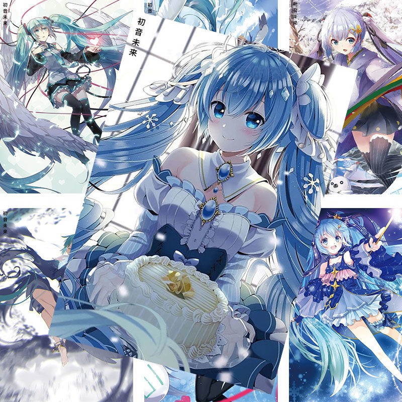 Two-dimensional Hatsune Miku Poster HD Wallpaper Postcard Deep Sea Girl ...