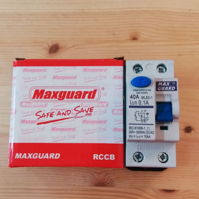 ELCB 40A 2P 100mA Maxguard (Made In Malaysia) | Shopee Malaysia