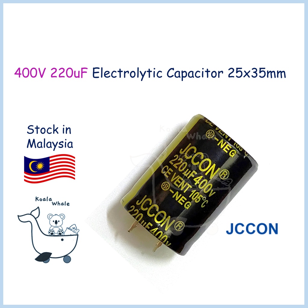 400V 220uF Electrolytic Capacitor Kapasitor 25x35mm (1pc) | Shopee Malaysia