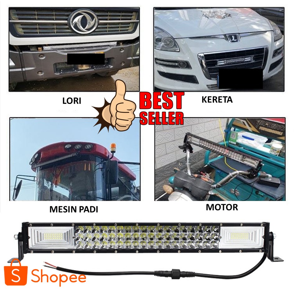 LAMPU LED KERETA/LORI (86CM) Spotlight car SUPER TERANG LED LIGHT BAR ...