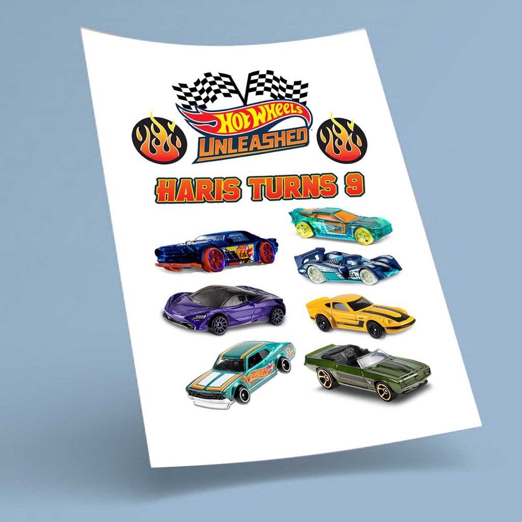 HOT WHEELS CUSTOM NAME & AGE [JPEG FORMAT/FILE] [CAKE TOPPER] [PRINT ...