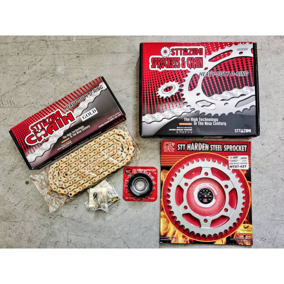 YAMAHA MTO7 MT09 YZF-R1 (2009-2015)SPROCKET SET CHAIN KIT (ORING CHAIN ...
