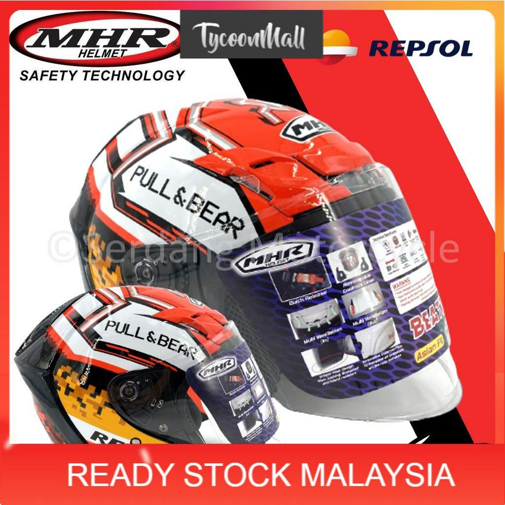 🏅MotorPart🏅 MHR BEATZ OF622 Open Face Helmet Topi Keledar Repsol Pull ...